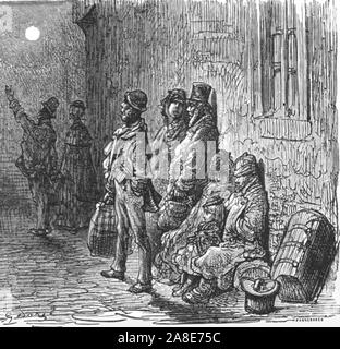 Homeless people in London searching for belongings after their homes ...