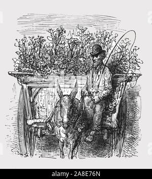 Victorian London Street flower seller Stock Photo - Alamy