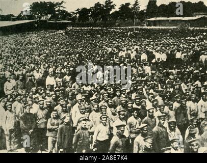 WW1 German Prisoners in Detention Compound at Frith Hill Stock Photo ...