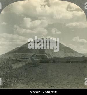 The Pyramid of the Sun, Teotihuacan, Mexico in the 19th century before ...