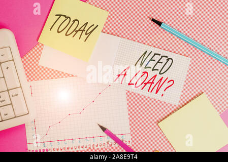 Writing note showing Need Money. Business concept for require a ...