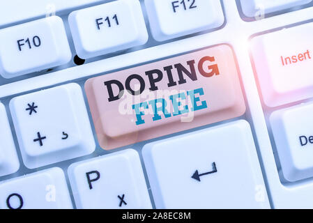 Text sign showing Doping Free. Business photo showcasing proven not ...