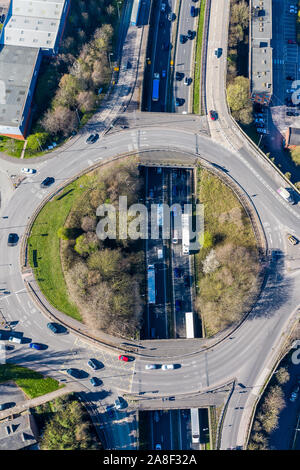 A Roundabout on a Dual Carriageway in Milton Keynes, Buckinghamshire ...