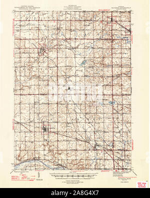Ravenna, Michigan, map 1945, 1:62500, United States of America by ...