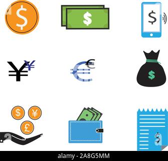 Yen pay back icons on round color glass buttons Stock Vector Image ...