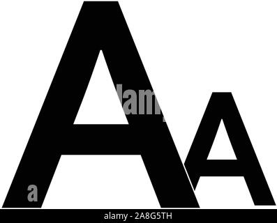 Font letter size smaller icon. Smaller size font. Stock Vector ...