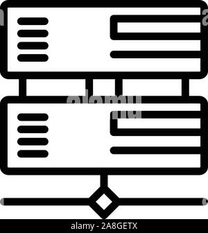 Ai server rack icon. Outline ai server rack vector icon for web design ...