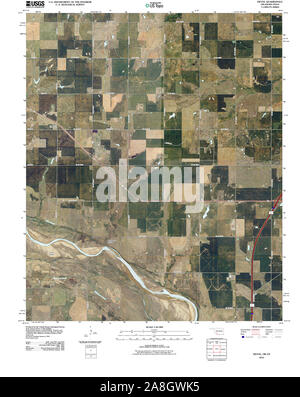 USGS TOPO Map Texas OK Randlett 800994 1957 62500 Restoration Stock ...