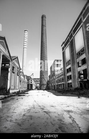 a desolate abandoned factory view Stock Photo - Alamy