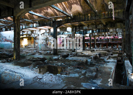 a desolate abandoned factory view Stock Photo - Alamy