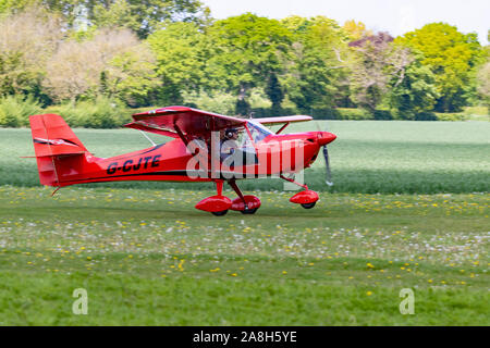 A homebuilt Microlight aircraft with an enclosed cockpit Stock Photo ...