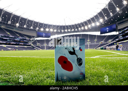 General view of the official match day programme from inside the ...