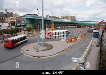 Barnsley interchange bus station General View GV, South Yorkshire ...