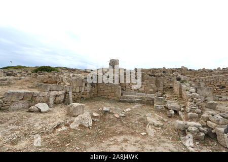 Cabras, Italy - 4 July 2011: the archaeological site of Tharros in the ...