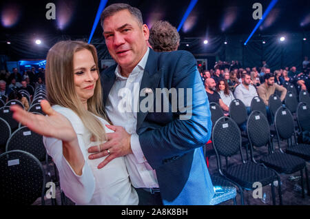 Former boxing champion Dariusz Michalczewski and his son Nicolas arrive ...