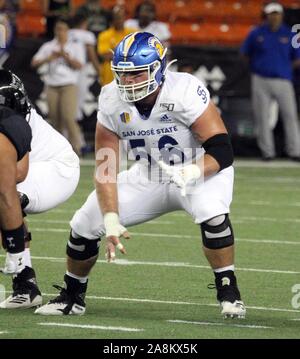 San Jose State Spartans center Kyle Hoppe (56) during an NCAA football ...