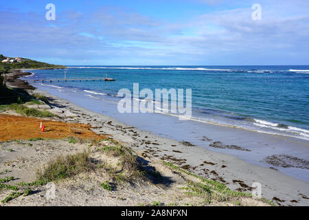 View of Horrocks Beach in the Mid West region of Western Australia ...