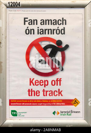 A Warning Sign At A Train Station In The Alps In Austria Stock Photo ...