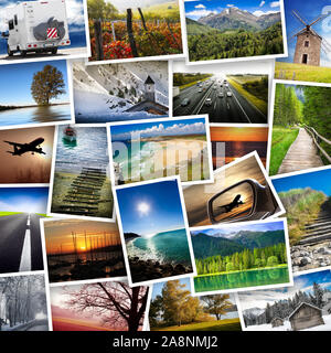 good collage of awesome post card Stock Photo - Alamy