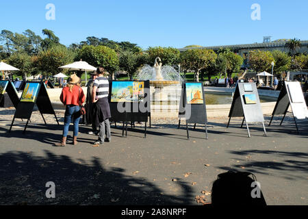 Artists Guild San Francisco outdoor gallery at Golden Gate Park, around ...