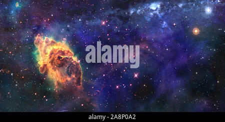 space fantasy landscape with stars and nebulae in deep space universe ...