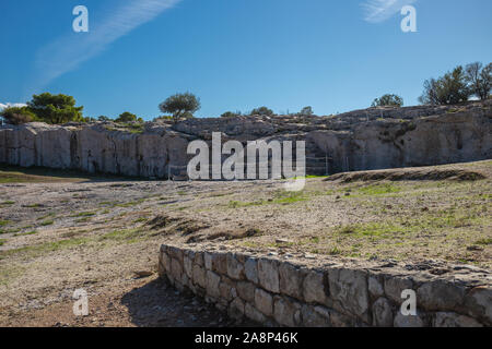 ruins of ancient Pnyx - the place were democracy born, Athens, Greece ...