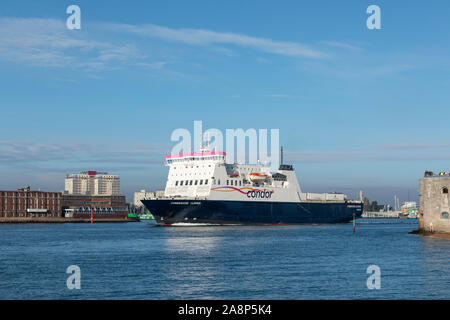 The cross-Channel ferry Commodore Clipper is operated by Condor Ferries ...