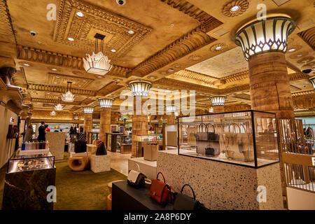 Interior of the famous Harrods Store, the biggest department store in ...
