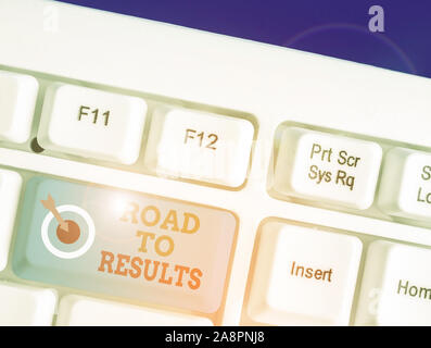 Word writing text Road To Results. Business photo showcasing Business ...