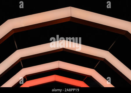 Abstract creative geometric curved shape yellow and light gray color ...