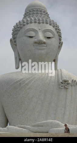 Big Buddha Phuket, a 45 meter tall white marble statue, is visible from ...