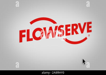 Logo of public company Flowserve Corporation displayed on a smartphone ...