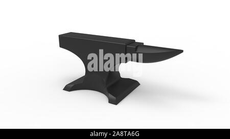 3d rendering of a metal anvill isolated in white background Stock Photo ...