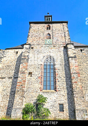 Halle(Saale), Germany-August 24, 2019: The red tower in the market ...