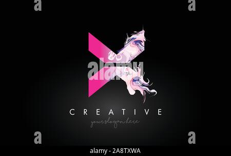 K Letter Artistic Purple Paint Flow Icon Logo Design. Creative Ink ...