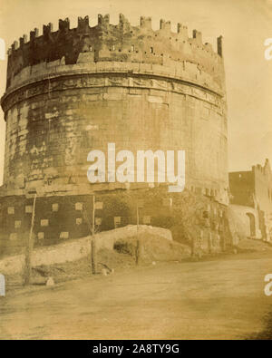 Italy. Rome. Tomb of Caecilia Metella, Via Appia. 1st century BC ...