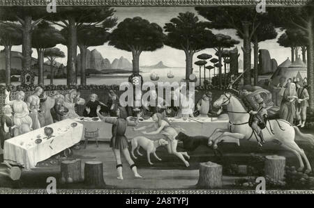 The Story of Nastagio 1483 by Sandro Botticelli Stock Photo - Alamy