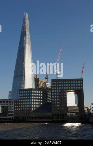 LONDON - MAY 26, 2012: The Shard skyscraper takes shape above the city ...