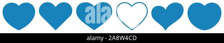 Heart Blue | Love | Logo | Variations Stock Vector Image & Art - Alamy