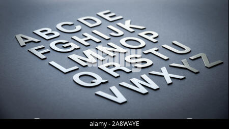 Alphabet made with solid letters. Education background symbol Stock ...