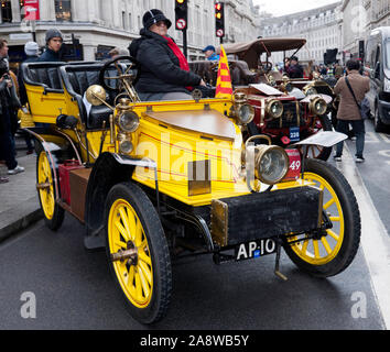 Three-quarter front view of a 1904, Two-Seater, Minerva, on display in ...