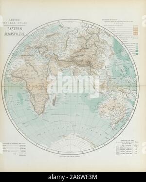 Old map of 1883, world map Stock Photo - Alamy