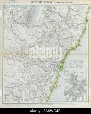 NEW SOUTH WALES showing Gold Rush fields/diggings. Sydney RAPKIN/TALLIS ...