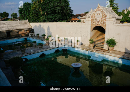 Exterior design of gate with Javanese symbols in Tamansari water castle ...