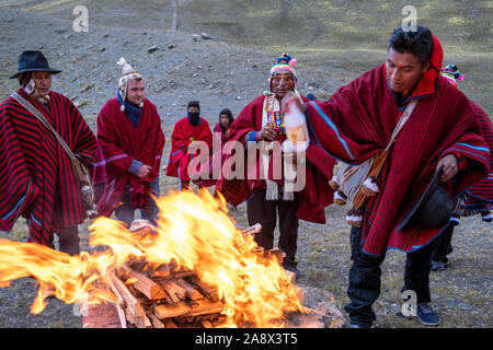 Aymara ritual offering to the Pachamama Stock Photo - Alamy