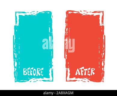 Before and After template. Progress banner with copy space for picture ...