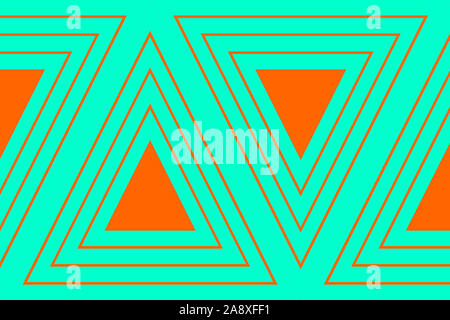 orange and blue triangles background. abstract vector pattern ...