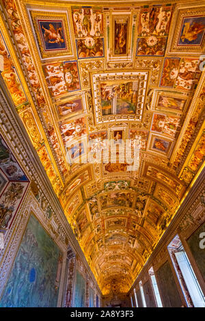 Vatican Museum Colorful Ceiling Map Room Frescoes Rome Italy Stock Photo - Alamy