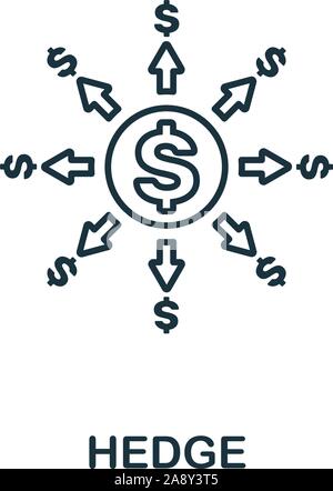 Hedge funds icon line symbol. Isolated illustration of icon sign ...
