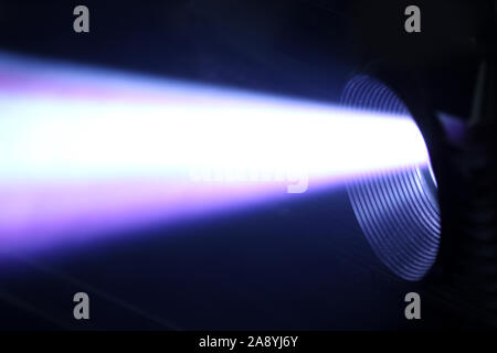 beamer light shining with a bright beam Stock Photo - Alamy